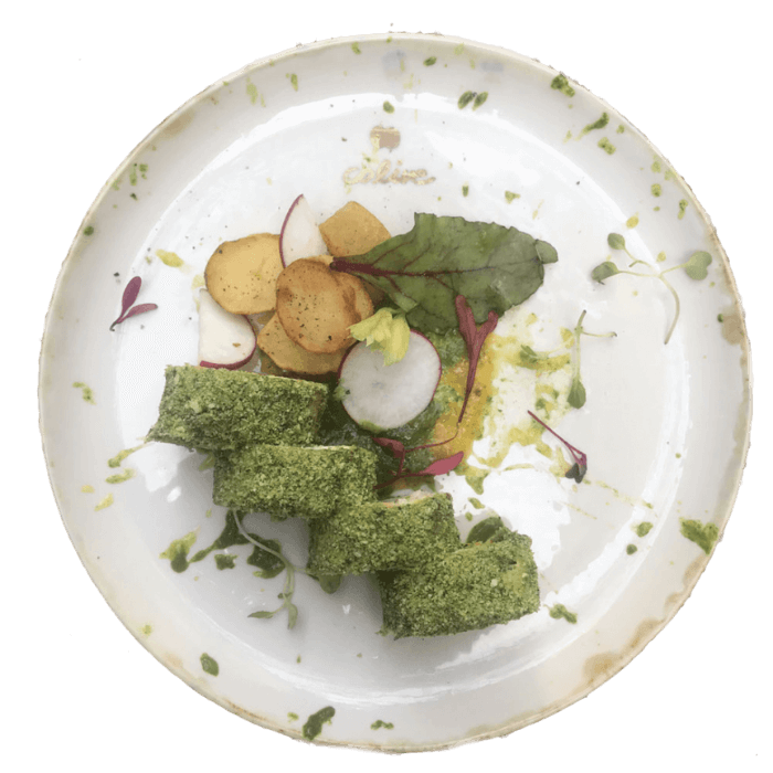 Mousse filled Chicken with Herb Potatoes – Colive